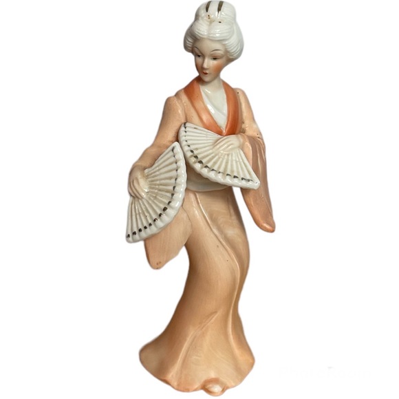 Art | Vintage 196s Asahi Japan Geisha Figurine With Fans | Poshmark